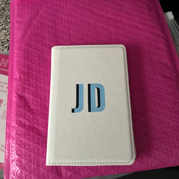 Shadow Monogram Passport Holder // Monogrammed Passport Cover ...