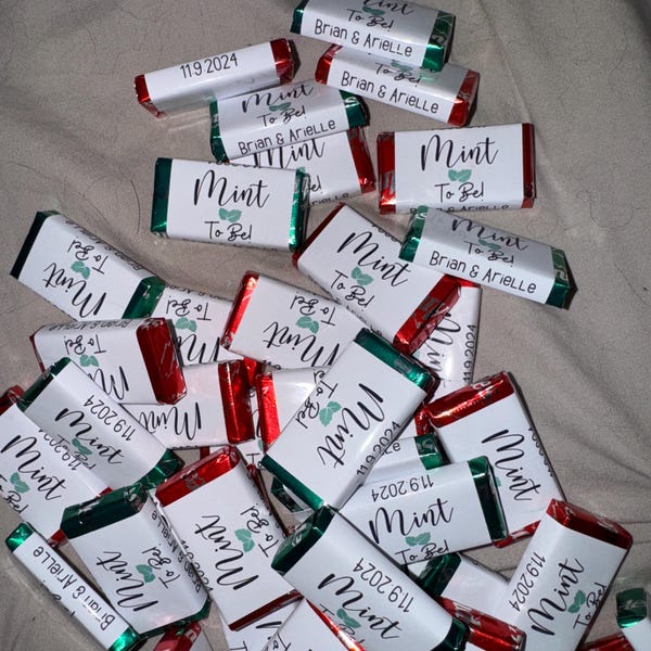 Custom 'mint to Be' Andes Mints Labels: Wedding/engagement Favors - Etsy