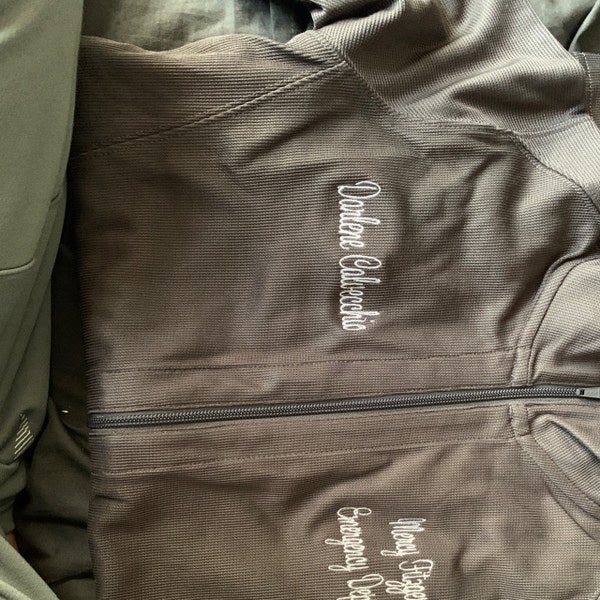 Personalized Ladies Full Zip Jacket, Custom Embroidered Vertical ...