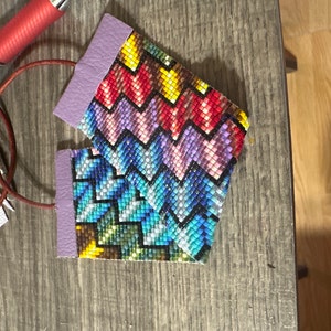 Rainbow Between the Lines Peyote Pattern Peyoted Pattern Peyote ...