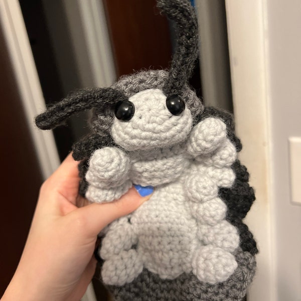 Pill Bug Plush - Roly Poly - Stuffed Crochet Animal - Greyscale - Gray ...