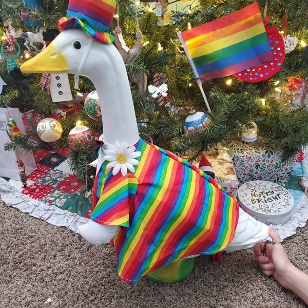 Rainbow LGBTQ+ Pride Tuxedo W/ Top Hat for 23-28 Inch (large) Concrete ...