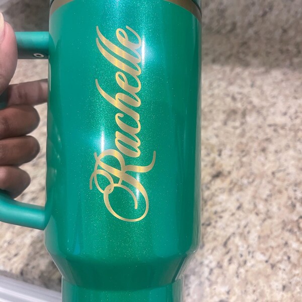 Stanley Chocolate Gold 40 Oz Authentic Quencher Custom Engraved Brown ...