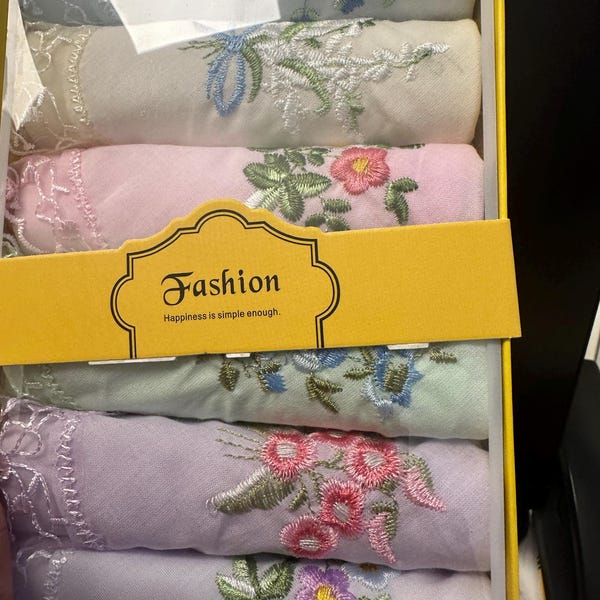 25 Women's Handkerchief Vintage Style Floral Different Designs & Colors ...