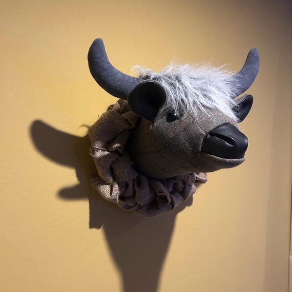 Faux Highland Cow Head Wall Decoration Sewing Pattern and Tutorial. - Etsy