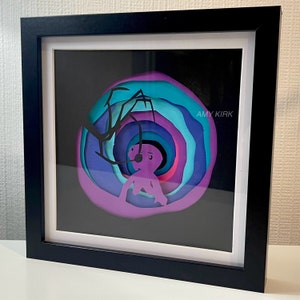 Happy 50th Birthday Shadow Box SVG PDF PNG Paper Cutting Instant ...