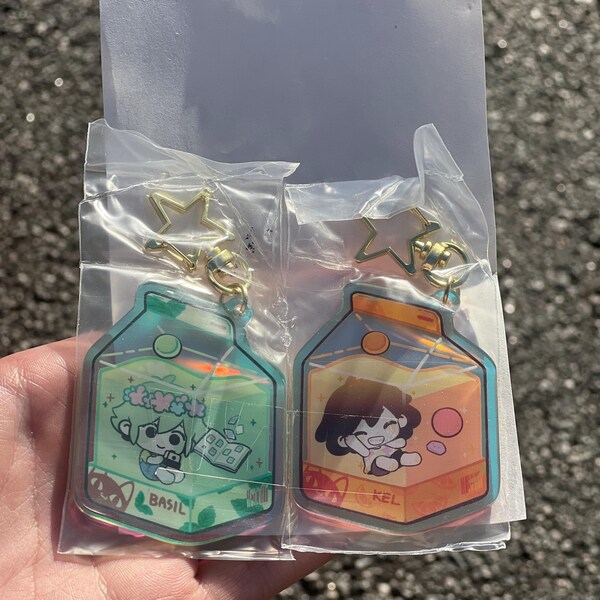 OMORI Charm OMORI Keychain Milk Set | Sunny Charm Aubrey Charm Kel ...