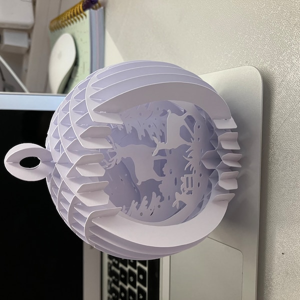 Pack 3 Sphere Pop up PDF, SVG Templates for Diy Christmas Decorations ...