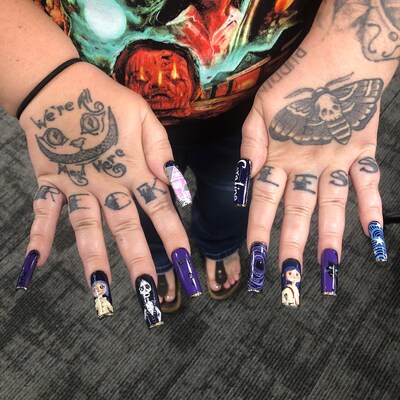 Terrifier Art the Clown Press on Nails hand Painted and Reusable - Etsy