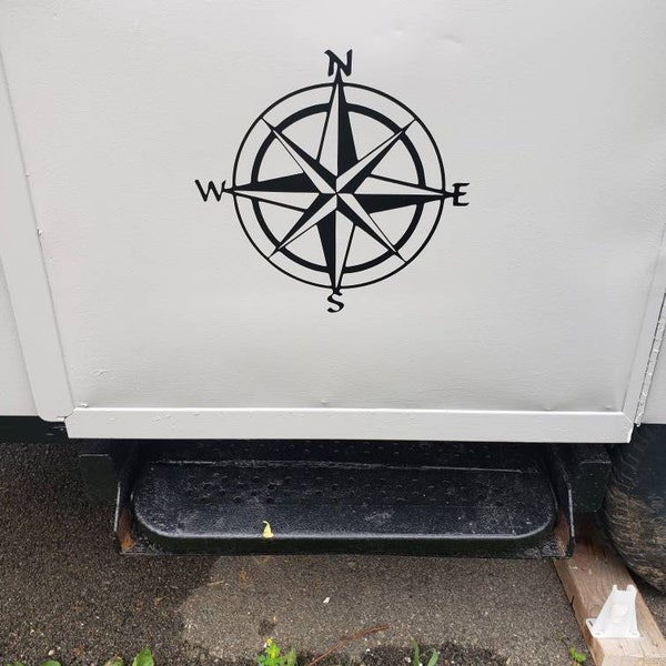 Compass Decal, Hiking Decal, Adventure Decal, Nature Decal, Nautical ...