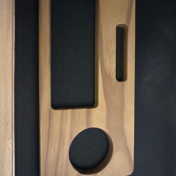 Wood Desk Organizer Docking Station Catchall Tray for Watch and Jewelry ...