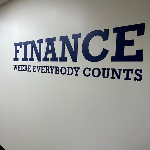 Finance Decor Office Wall Decal Idea Teamwork Business Worker Inspire ...