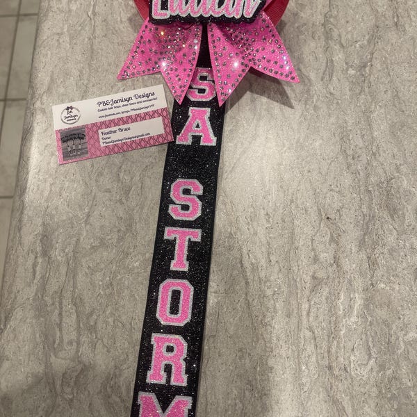 Pink Rhinestone Cheer Pin Me Ribbon - Etsy