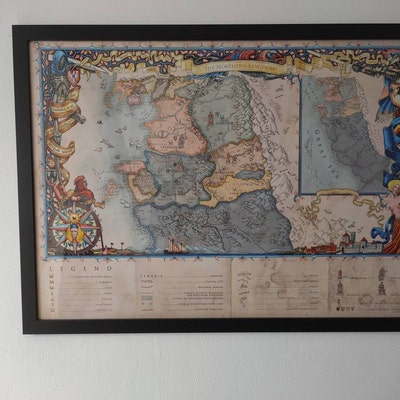 The World of the Witcher Map, the Northern Kingdoms, High Quality, A1 ...
