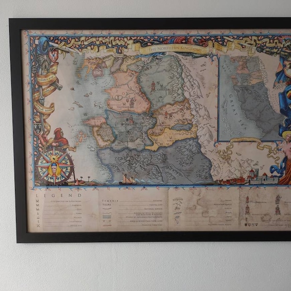 The World of the Witcher Map, the Northern Kingdoms, High Quality, A1 ...