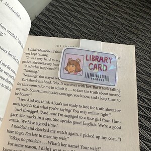DW Library Card Bookmark Holographic Magnetic Bookmark Book Club ...
