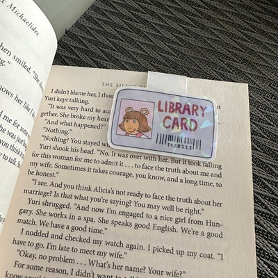 DW Library Card Bookmark Holographic Magnetic Bookmark Book Club ...