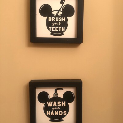 Disney Mickey Brush Your Teeth Home Decor Mickey Home Disney World ...