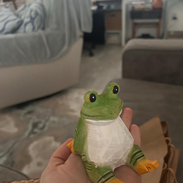 Set of 3 Super Cute Handcrafted Mini Basswood Bear Figurines, Lying ...