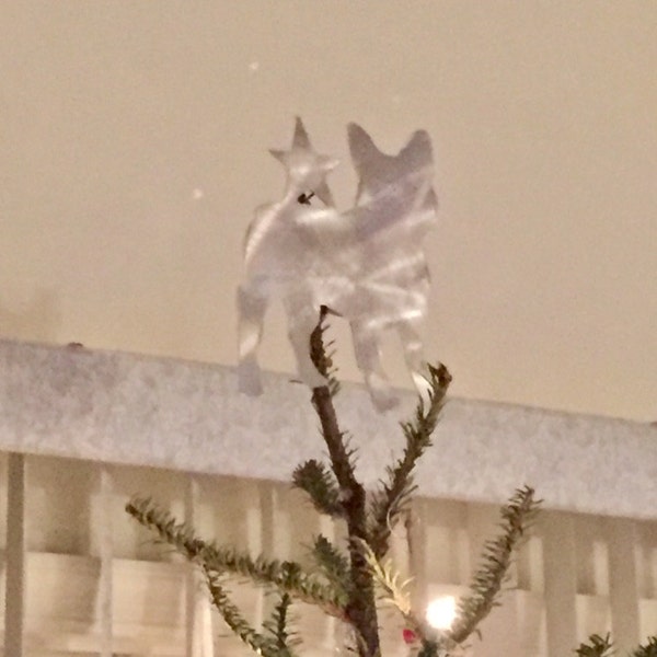 French Bulldog Star Dog Tree Topper, Holiday Decoration, Aluminum ...