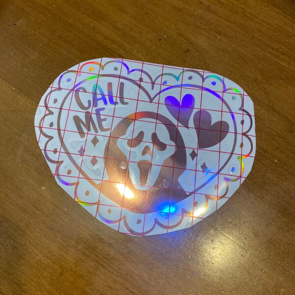 Call Me Ghost Mask Halloween Vinyl Decal - Etsy