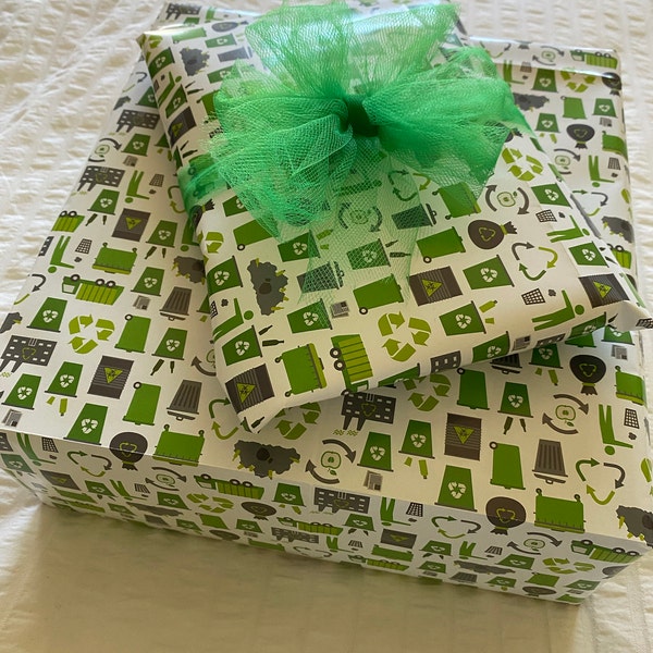 Garbage Wrapping Paper - Gift Wrap, Garbage Party, Boy Birthday ...