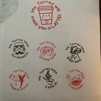All-custom Checklist Stamps,teacher Stamps,personalized Checklist ...