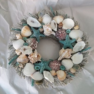 Seashell Wreath Summer Coastal Door Beach Wreathmore COLORS - Etsy