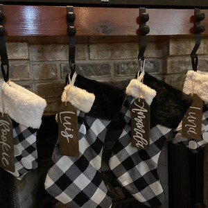 Hand Lettered Personalized Christmas Stocking Tags Customized - Etsy