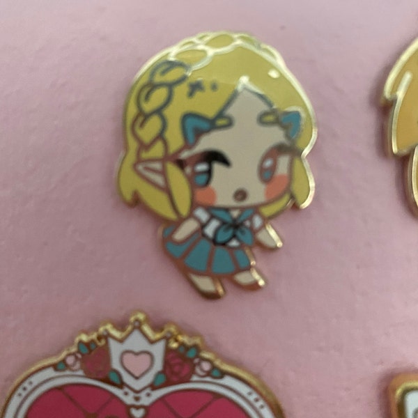 BOTW School Days Zelda & Link Hard Enamel Pins / Legend of Zelda ...