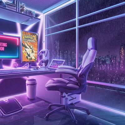 1 Animated Stream Decoration: Cyberpunk Microphones / Vtuber Accessory ...