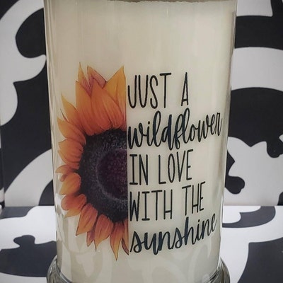 Sunflower Clear Waterslide for Tumblers, Popular Waterslide, Floral ...