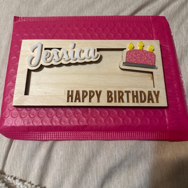 Personalized Birthday Money Holder, Birthday Money Box, Kids Birthday ...