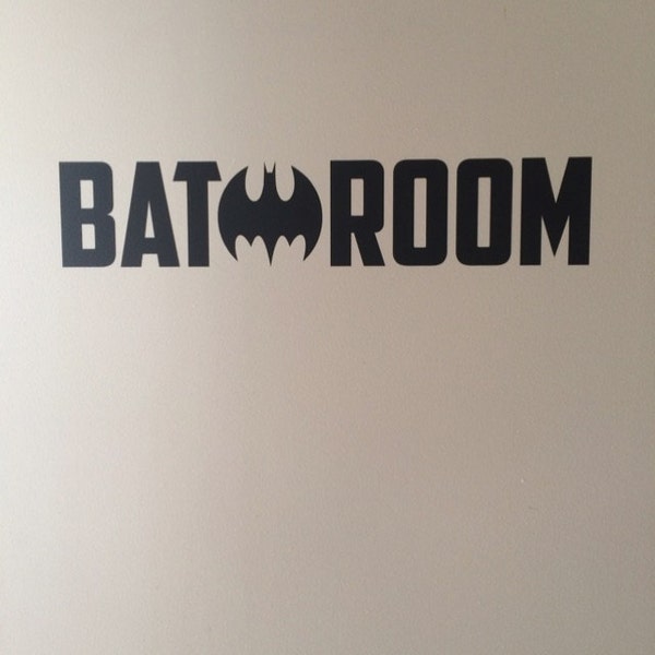 Bat Making H, Bathroom Sign, Restroom Sign, Bathroom Door Sign ...