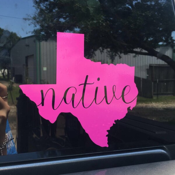 Texas Native Decal, Texas Car Decal, Texas Decal, Texas Sticker, Texas ...