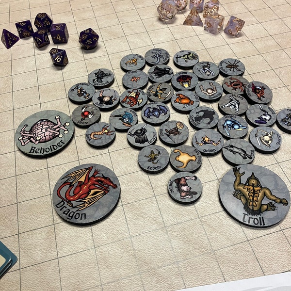 Class & Race Set VTT Token for Online Fantasy RPGS - Etsy