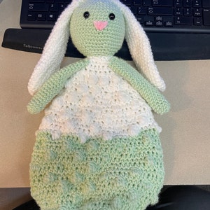 Rabbit Lovey Crochet Pattern-snuggle Bunny Bobble Buddy DIGITAL Pdf ...