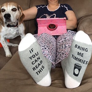 Tim Hortons Gift If You Can Read This Bring Me Timmies Socks Coffee ...