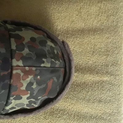 Genuine German Army Military Winter Pile Cap Flecktarn Hat Warm Cold ...