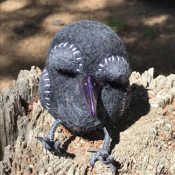 Felt Raven Art, Raven Totem Animal, Raven Bird, Raven Gifts, Bird Lover ...