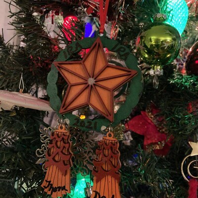 Filipino Parol Wood Ornament Red & Orange - Etsy