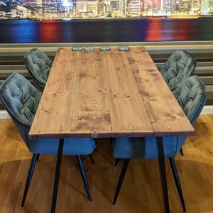 ARTEMIS Dining Table Bench Chairs Luxury Industrial Free - Etsy UK