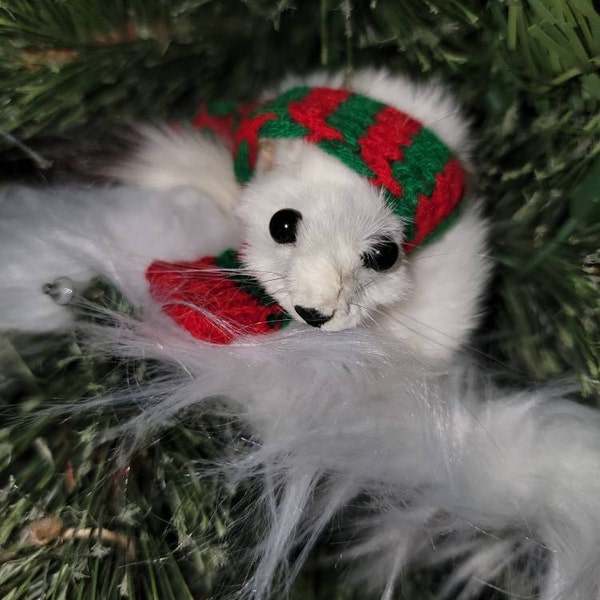 Weasel Slap Bracelet, Sherman the Ermine, White Ermine Slap Bracelet ...