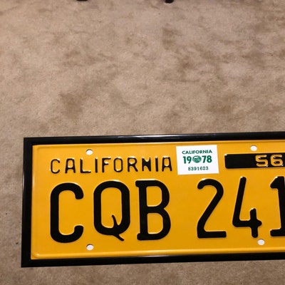 Black License Plate Wall Display Frames, All Aluminum Frame With ...