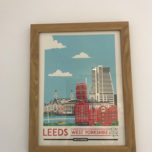 Leeds Print - Leeds Poster - Leeds Wall Art Print - England Poster ...