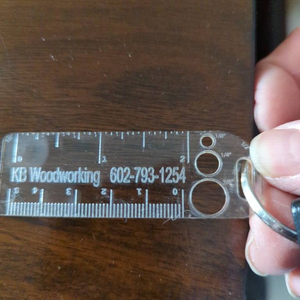 Pocket Ruler Key Chain Laser Cutter SVG File Glowforge File - Etsy