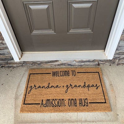 Grandma and Grandpa's Doormat Personalized Doormat Grandparents Gift ...