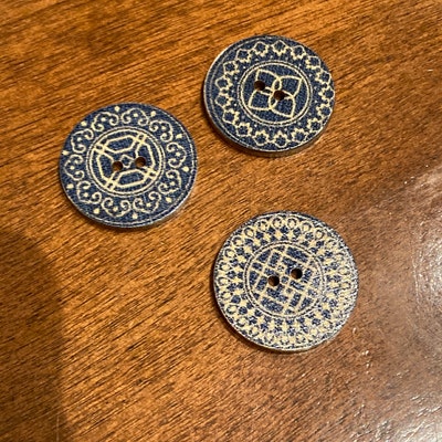 Blue Buttons 20mm Buttons Resin Buttons Sewing Supplies - Etsy