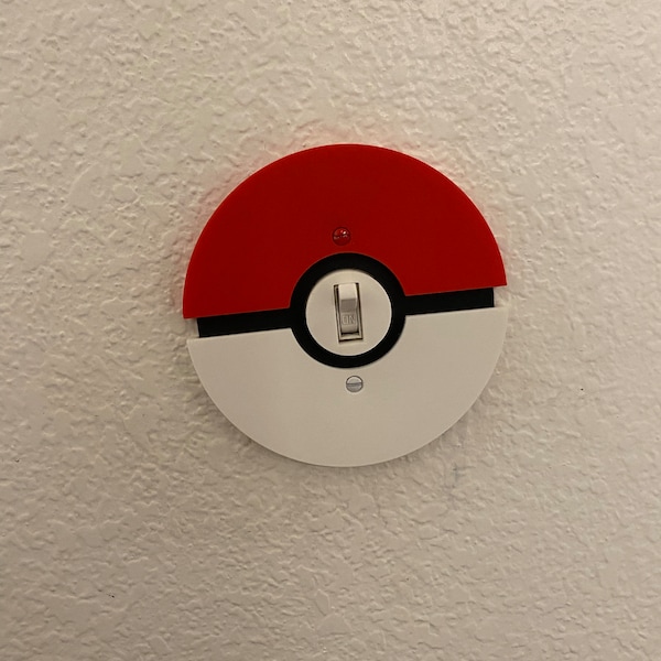 Pokemon Pokeball Light Switch Cover – Kids Room Decor, Gaming Nursery ...