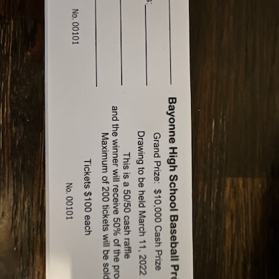 250 RAFFLE TICKETS Custom Printed Numbered Raffle Tickets Fundraiser ...